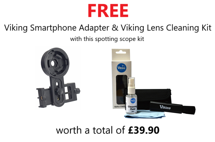 Viking ED Pro 50mm Spotting Scope with 12-36x Zoom Eyepiece and Viking ...